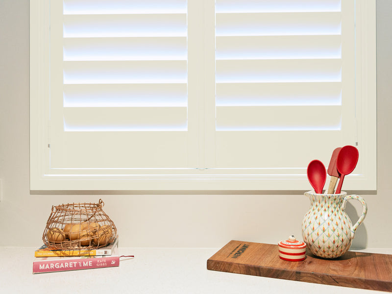 Ivory Hybrid Timber & PVC Plantation Shutters - Forever Blinds