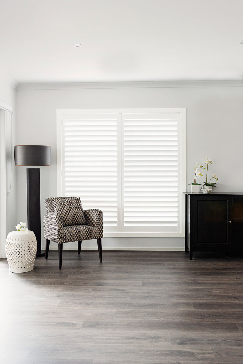 Pearl Hybrid Timber & PVC Plantation Shutters - Forever Blinds